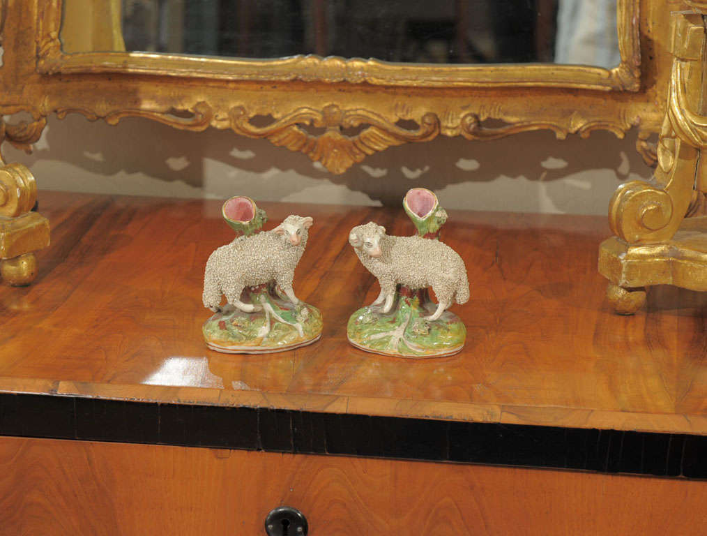 A Set of Staffordshire Sheep Spill Vases at 1stDibs
