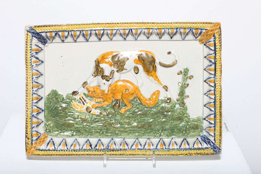 A Rare Prattware Wall Plaque For Sale at 1stDibs