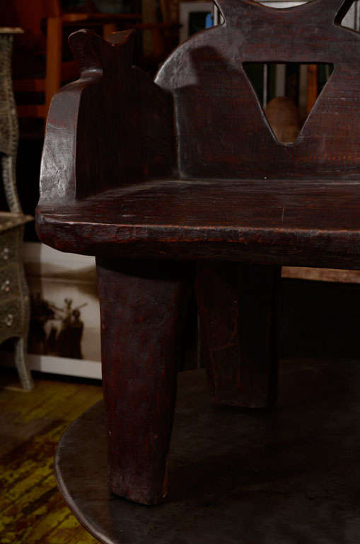 Ethiopian Hand Carved Bench at 1stDibs