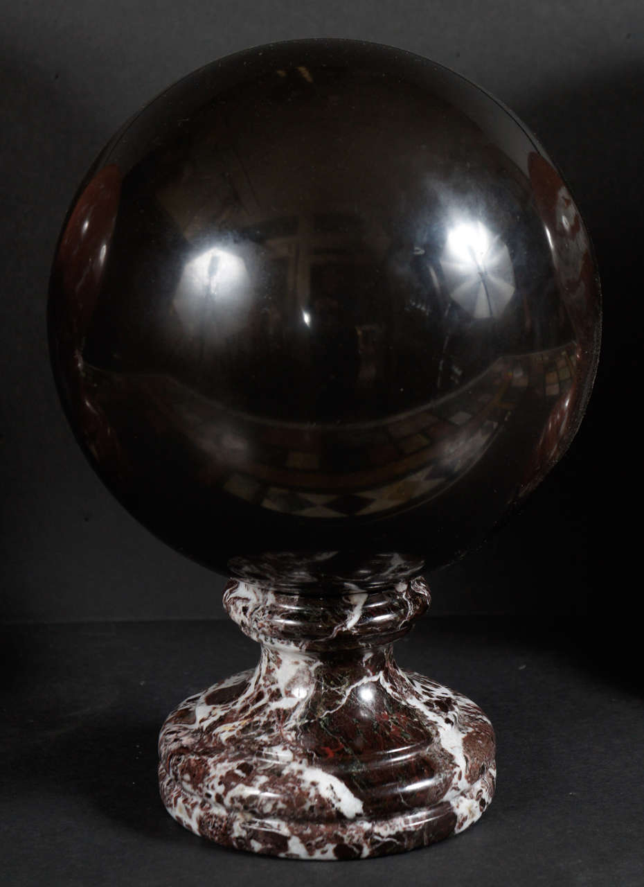 Collection of Italian Specimen Marble Spheres on Stands For Sale at ...