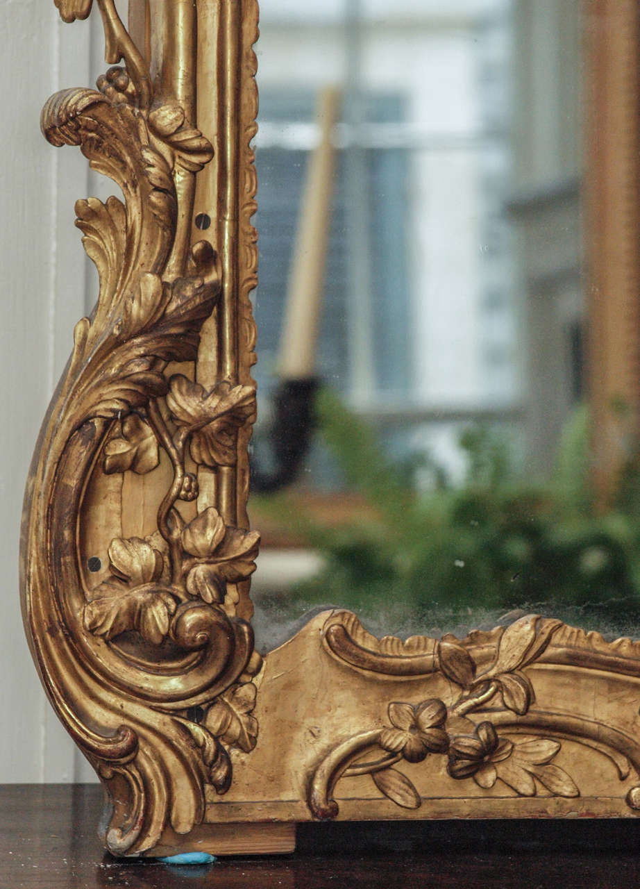 18th Century Gilded Louis XV Mirror at 1stDibs
