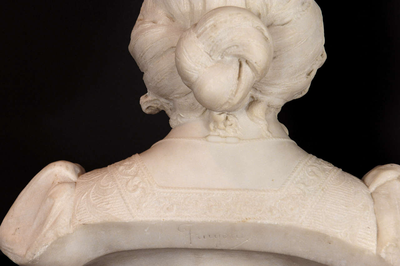 White Statuario Marble Bust of a Young Woman at 1stDibs | marble bust ...