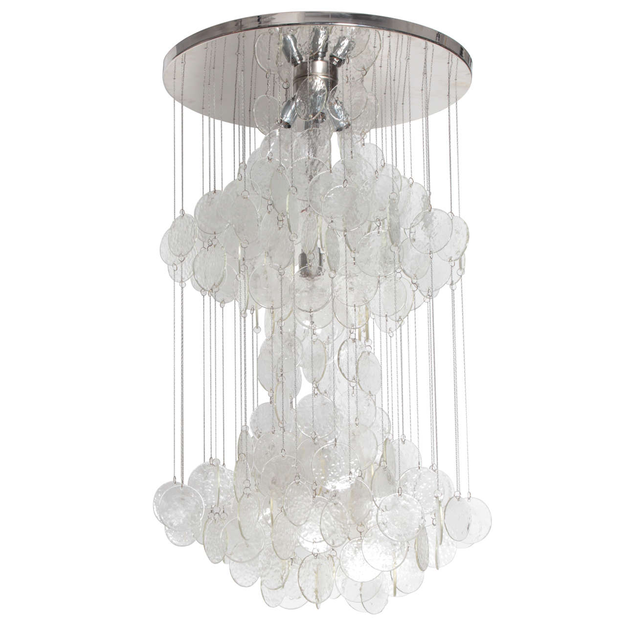 Hans Agne Jakobsson Amber Glass Strand Chandelier For Sale at 1stDibs