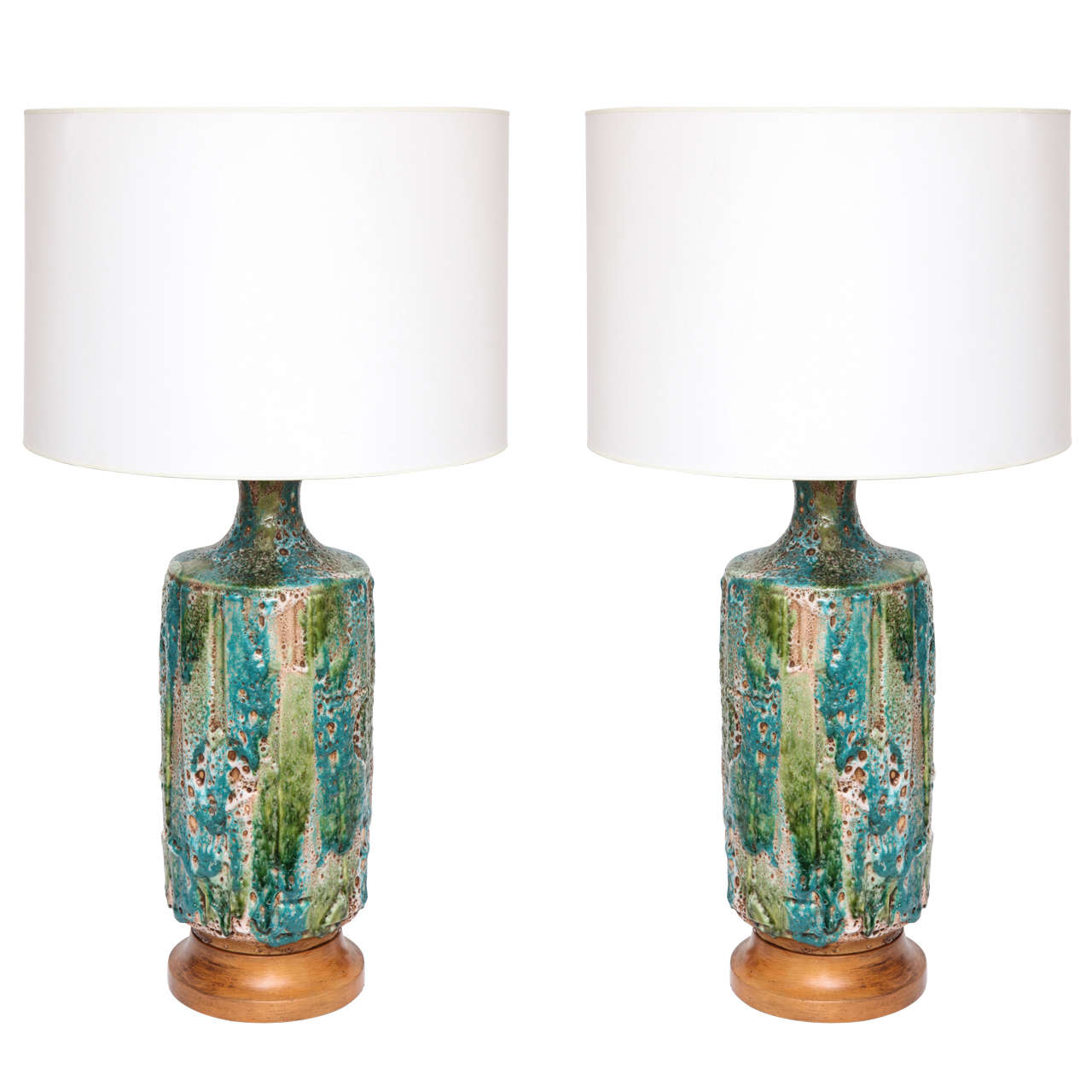 Pair of 1950s Italian Ceramic Table Lamps at 1stDibs | italian ceramic ...