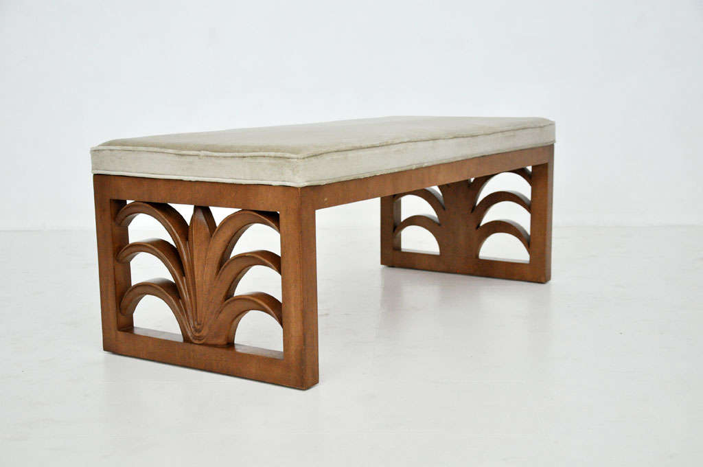 T.h. Robsjohn-Gibbings Lotus Leaf Bench at 1stDibs