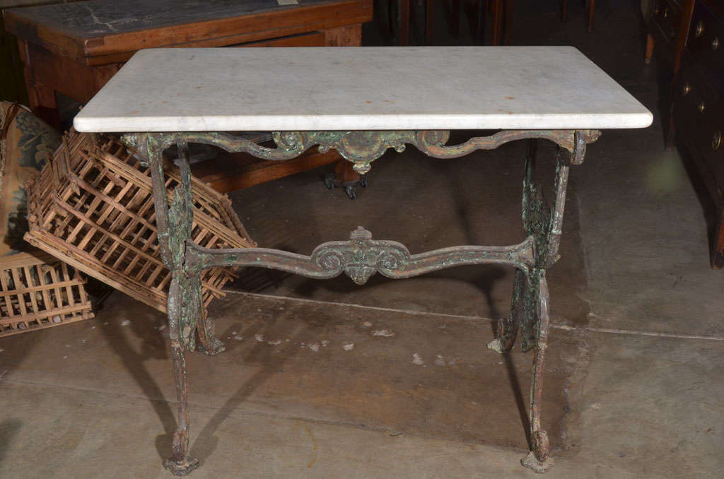 Antique 19th Century French Iron and Marble Patisserie Table For Sale ...