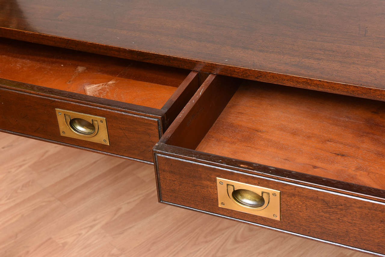 Superb Campaign Style Writing Table at 1stDibs