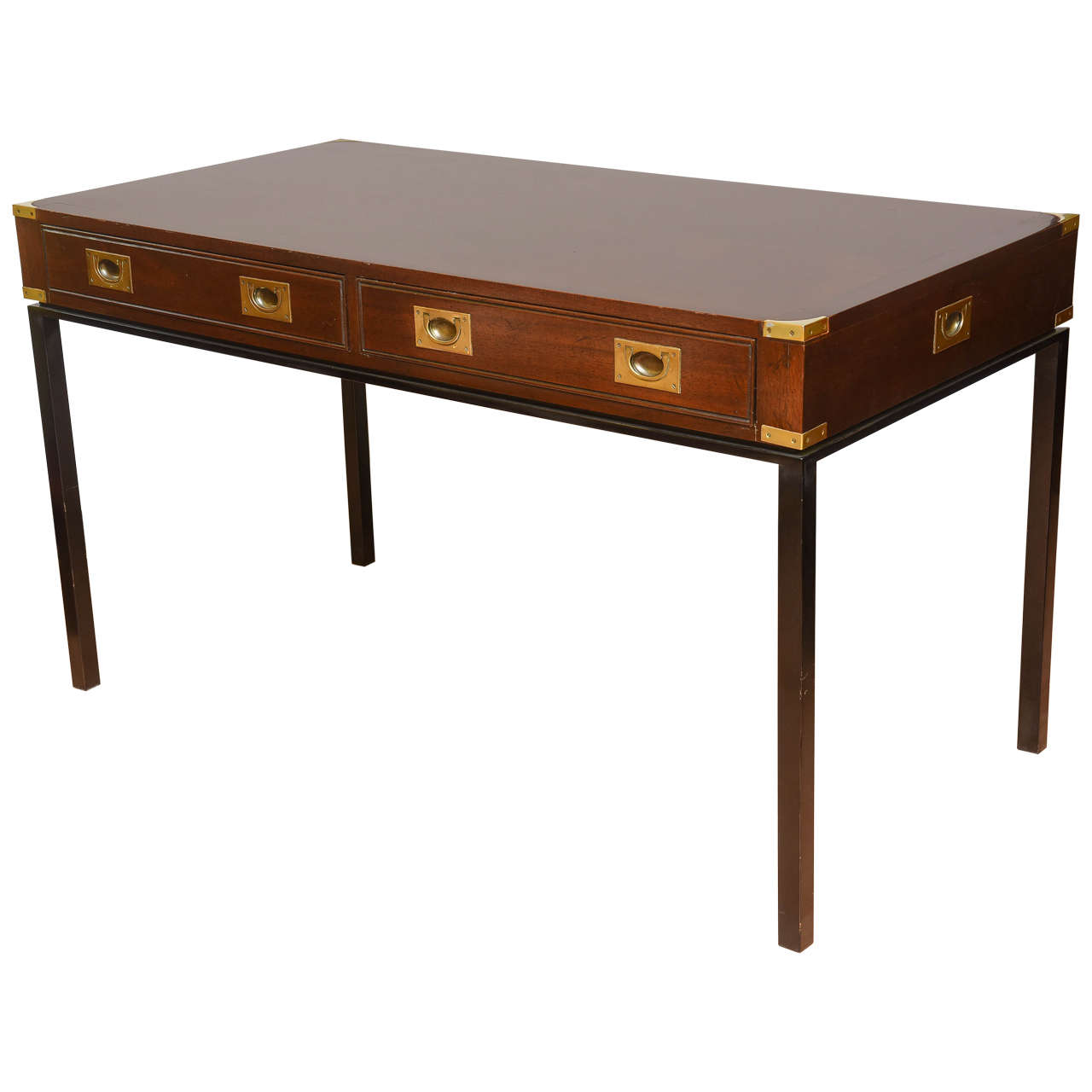 Superb Campaign Style Writing Table at 1stDibs
