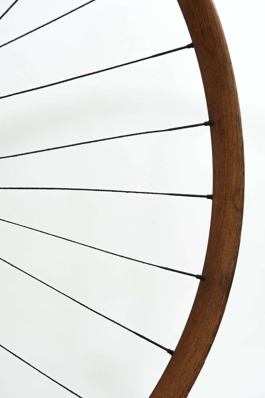 19th Century Wood Wheel Sculpture on Stand at 1stDibs