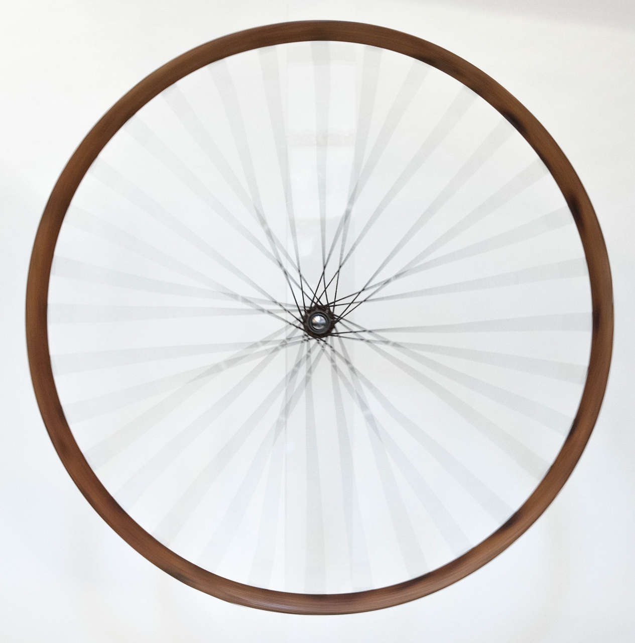 19th Century Wood Wheel Sculpture on Stand at 1stDibs