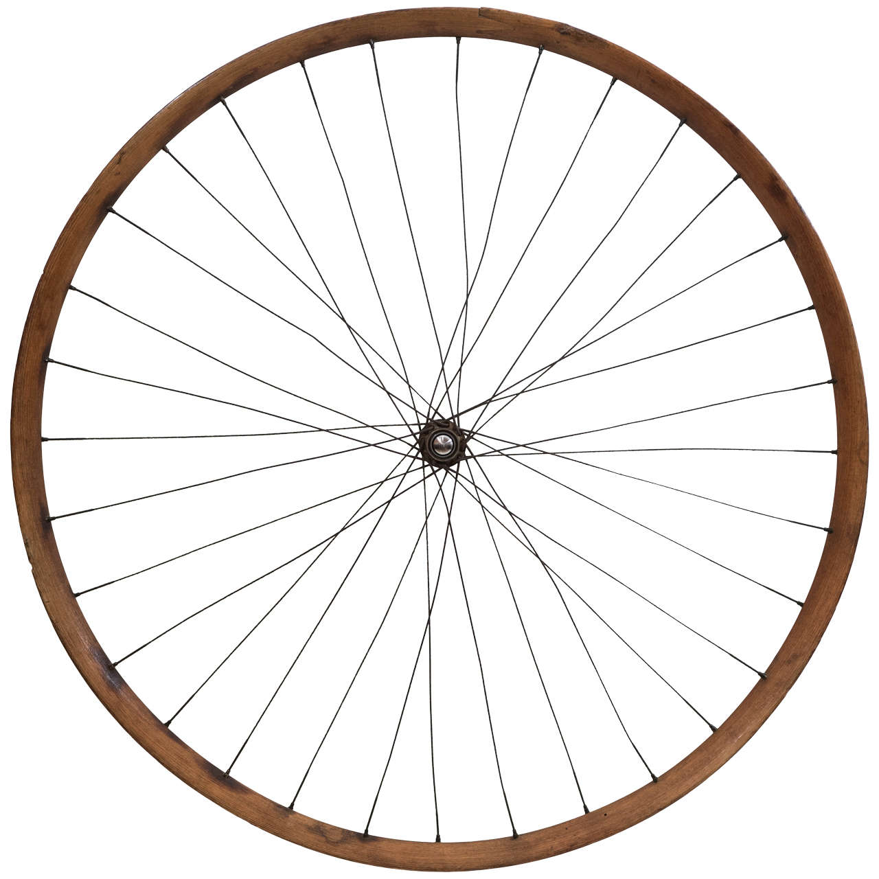 19th Century Wood Wheel Sculpture on Stand at 1stDibs