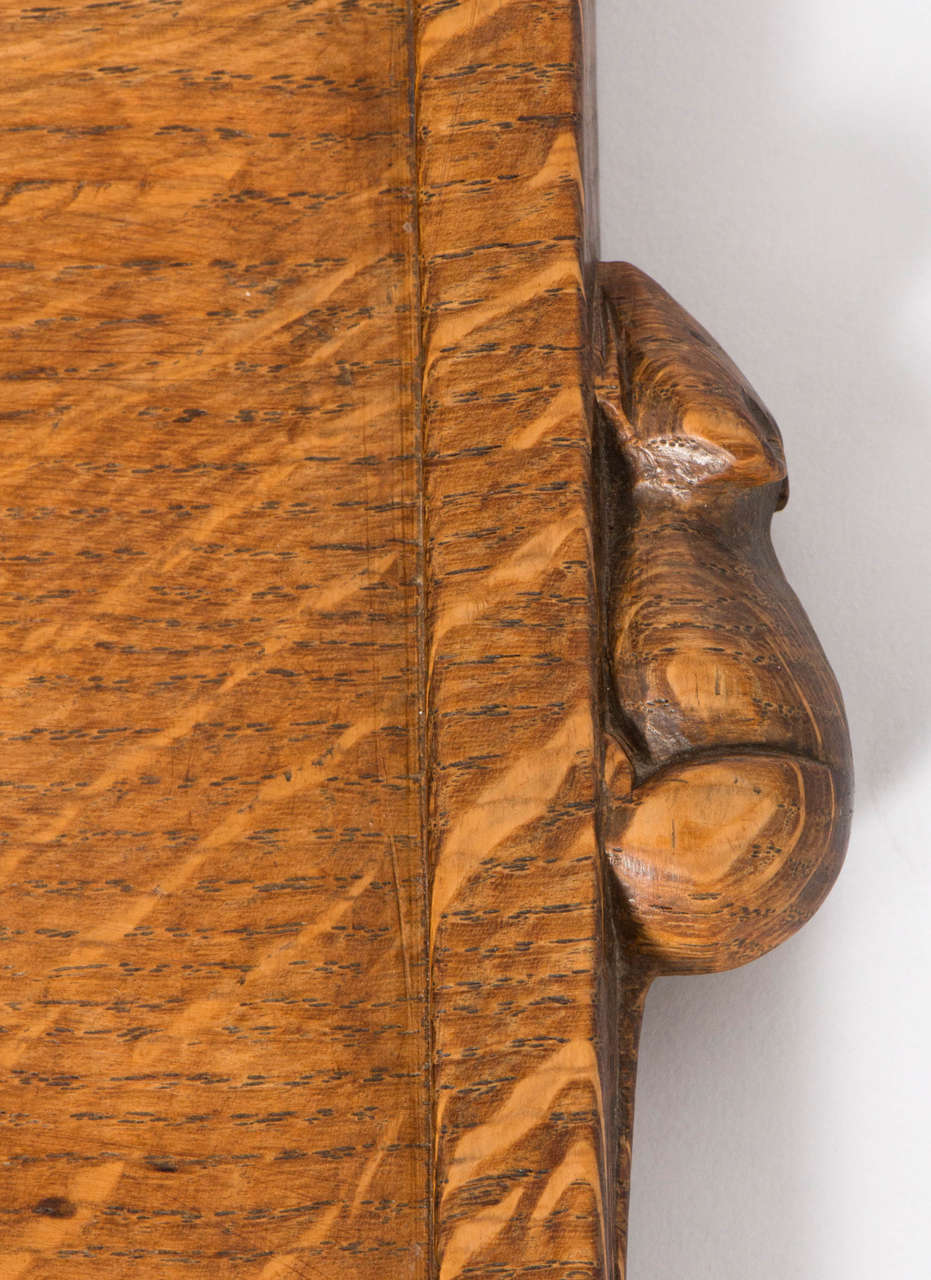 Robert Mouseman Thompson Oak Rectangular Tray at 1stDibs | mouseman tray
