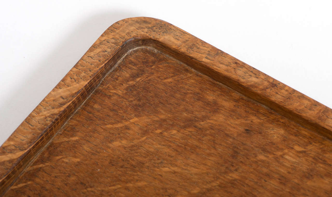 Robert Mouseman Thompson Oak Rectangular Tray at 1stDibs | mouseman tray