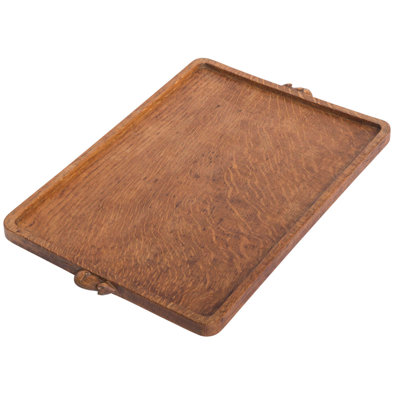 Robert Mouseman Thompson Oak Rectangular Tray at 1stDibs | mouseman tray