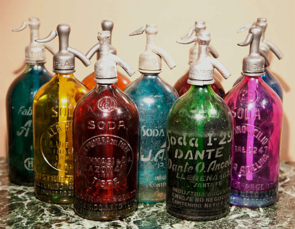 Large Assortment of Colored Seltzer Bottles at 1stDibs | old fashioned ...