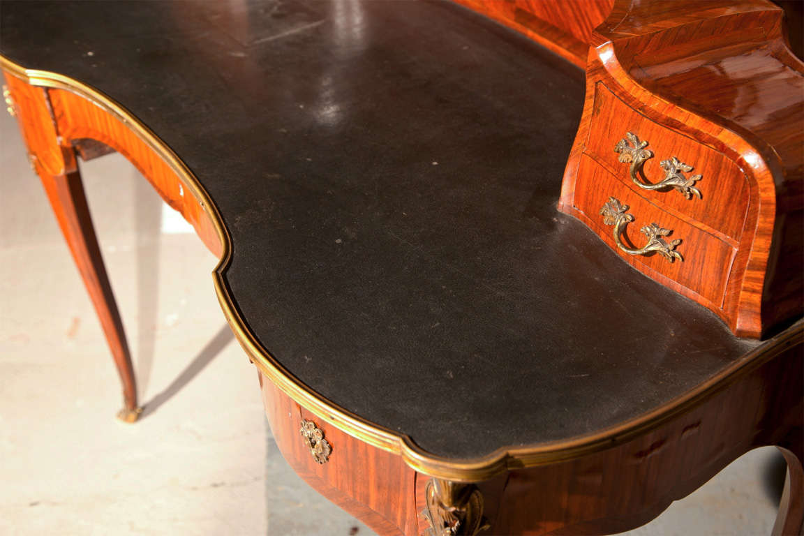French Rococo Style Rosewood Writing Desk Table by Paris Krieger ...