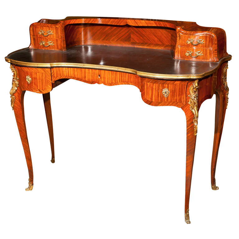 French Rococo Style Rosewood Writing Desk Table by Paris Krieger ...