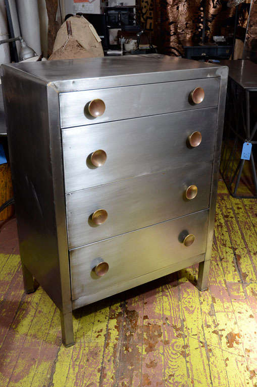 Pair of Norman Bel Geddes Steel Dressers at 1stDibs