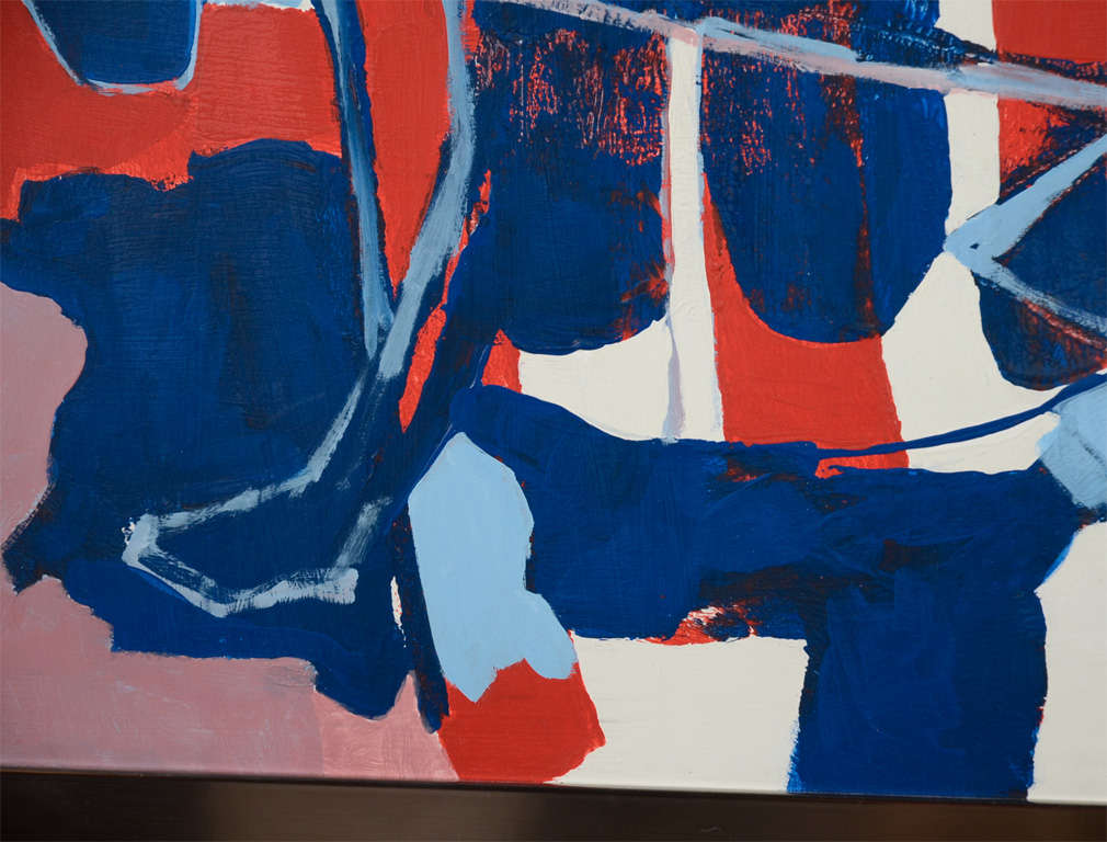 Mid-Century Abstract Oil on Masonite by Artist J Durand at 1stDibs | j ...