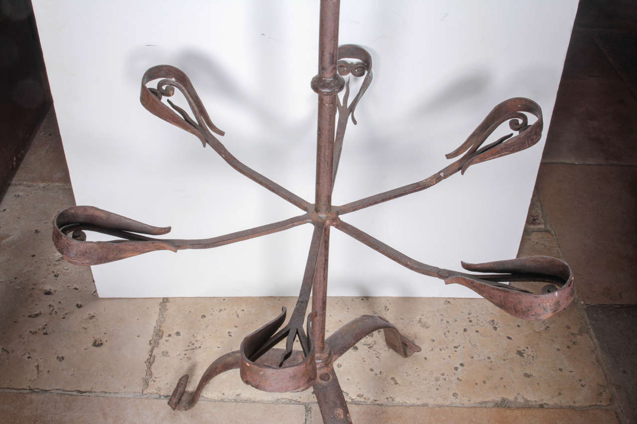 Hand Forged Iron Gun Rack at 1stDibs