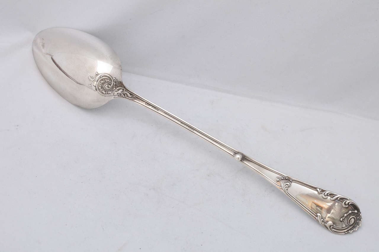 Large Victorian Period Sterling Silver Stuffing or Serving Spoon For ...