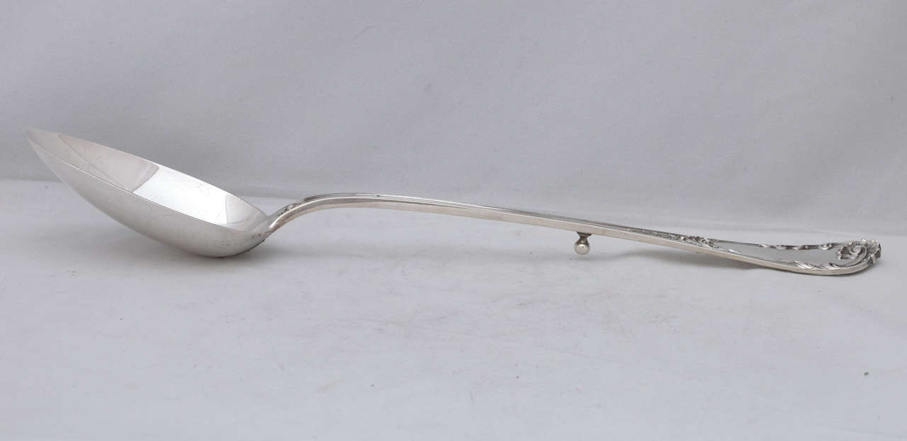 Large Victorian Period Sterling Silver Stuffing or Serving Spoon For ...
