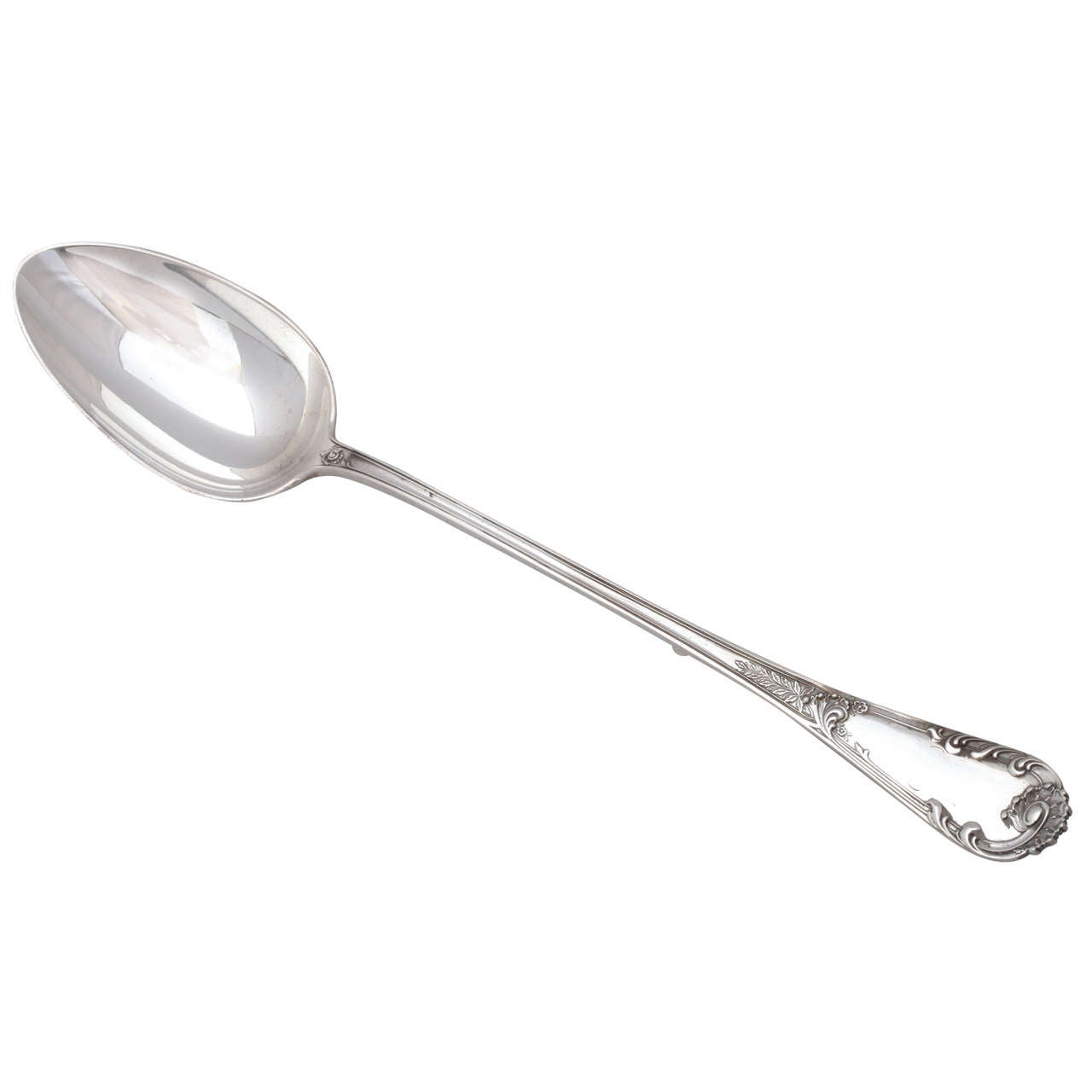 Large Victorian Period Sterling Silver Stuffing or Serving Spoon For ...