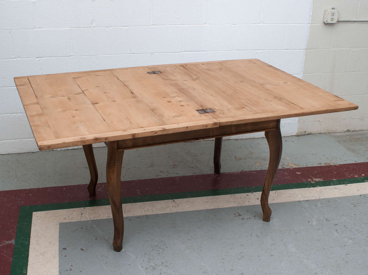 Pine and Chestnut Swivel-Top Table at 1stDibs