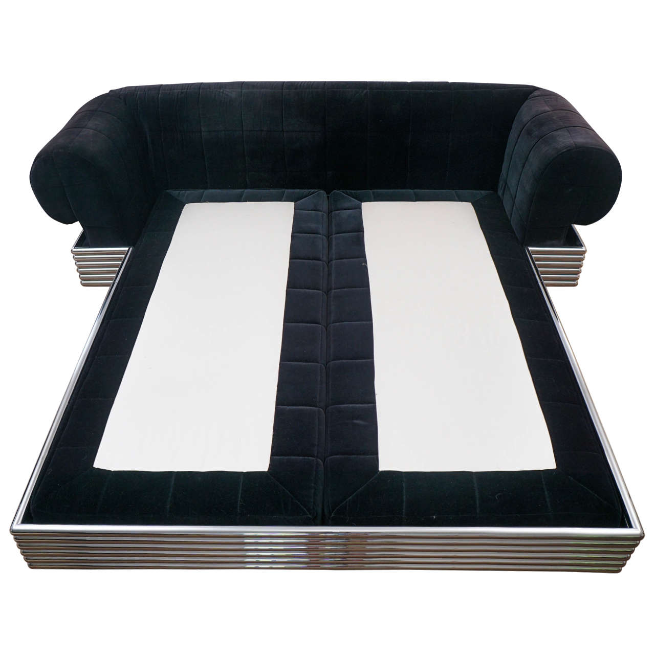 Brueton Stainless Steel Custom Radiator Bed in CA King at 1stDibs