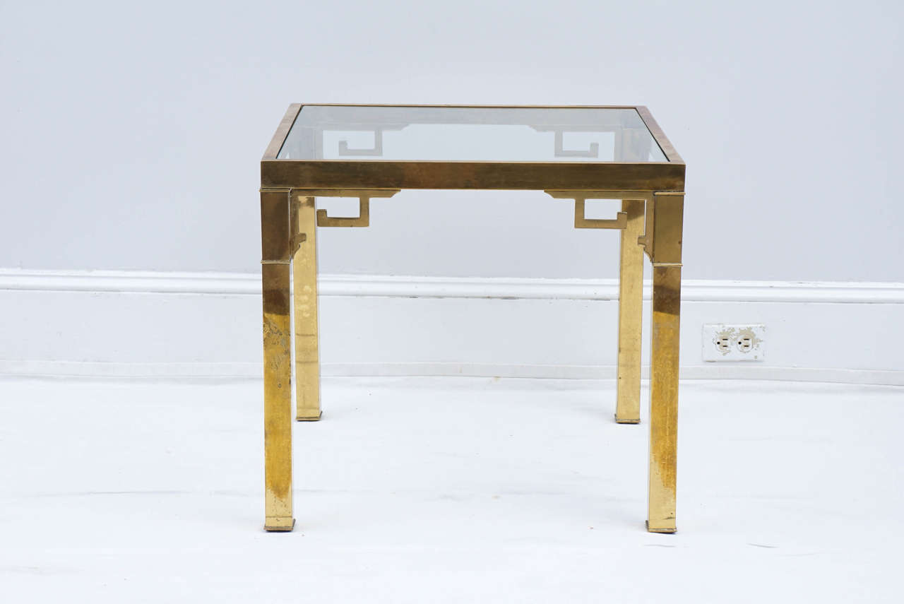 Pair of Mastercraft End Tables with Greek Key Details For Sale at 1stDibs