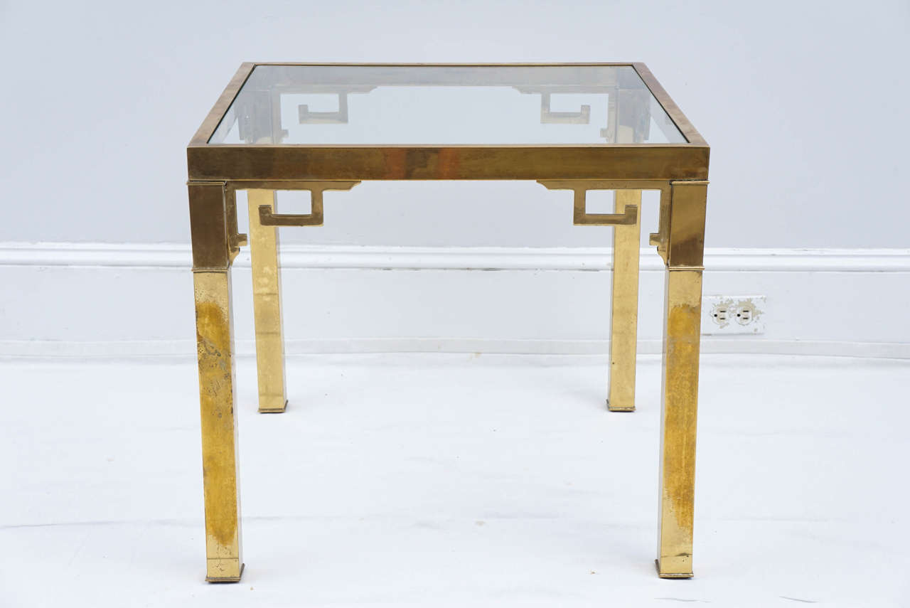 Pair of Mastercraft End Tables with Greek Key Details For Sale at 1stDibs