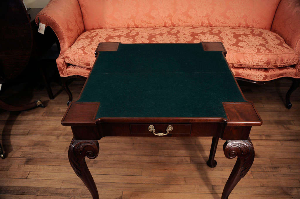 English, Chippendale Mahogany Card and Tea Table circa 1780 at 1stDibs