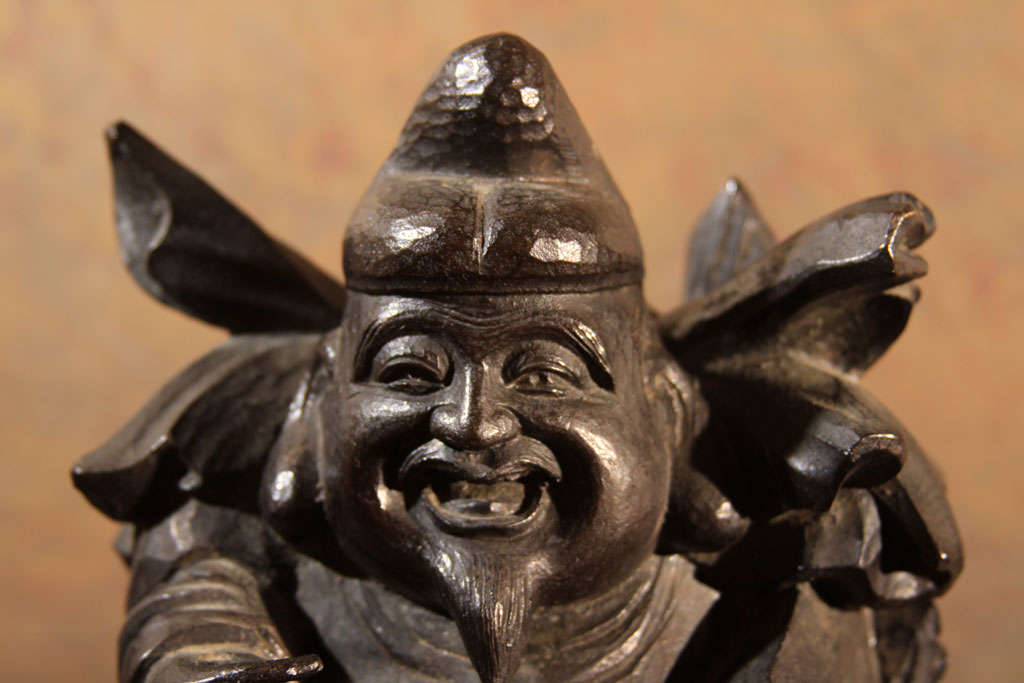 Japanese Cast Bronze Statue of Ebisu, Shinto God of Prosperity at ...