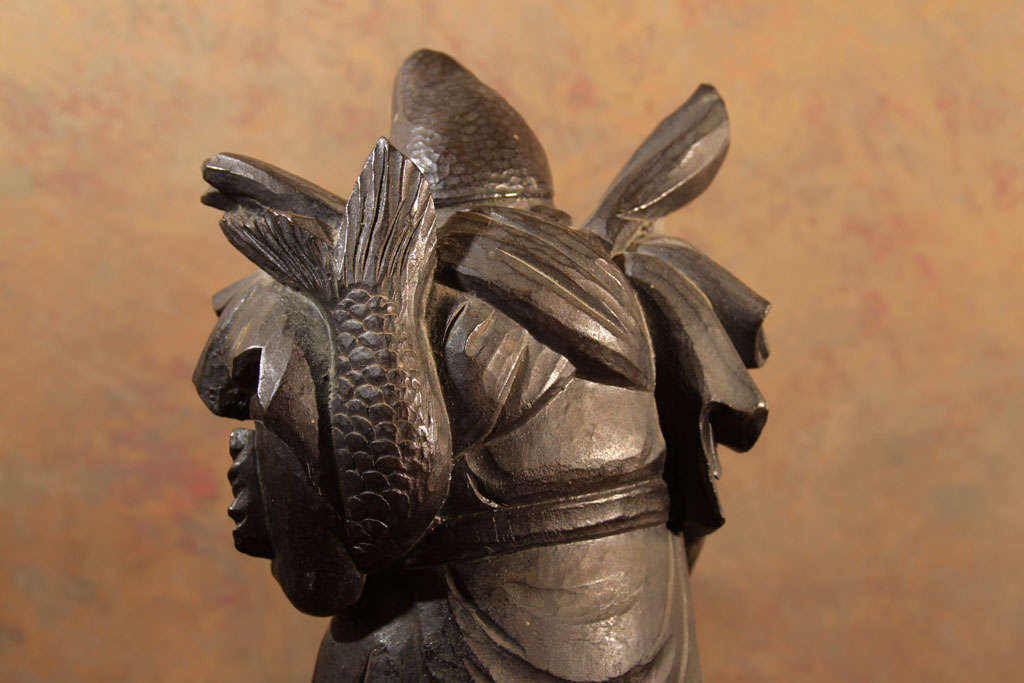 Japanese Cast Bronze Statue of Ebisu, Shinto God of Prosperity at ...