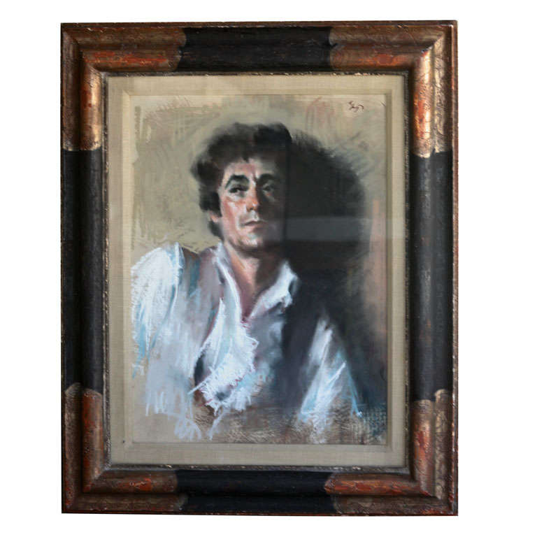 19th Century Italian Pastel Portrait at 1stDibs