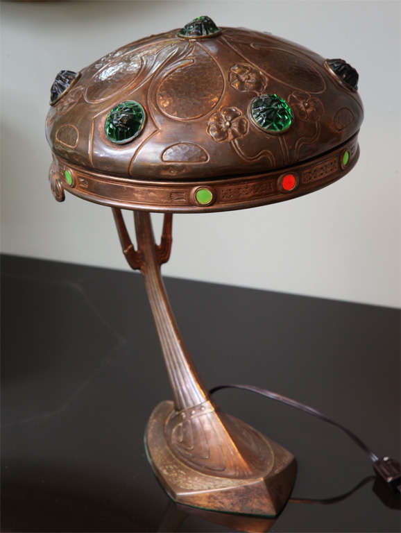 Austrian Copper Arts and Crafts Period Desk Lamp at 1stDibs | copper ...