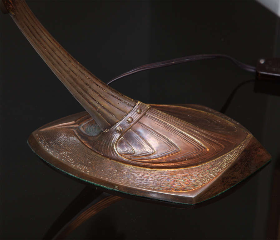 Austrian Copper Arts and Crafts Period Desk Lamp at 1stDibs | copper ...