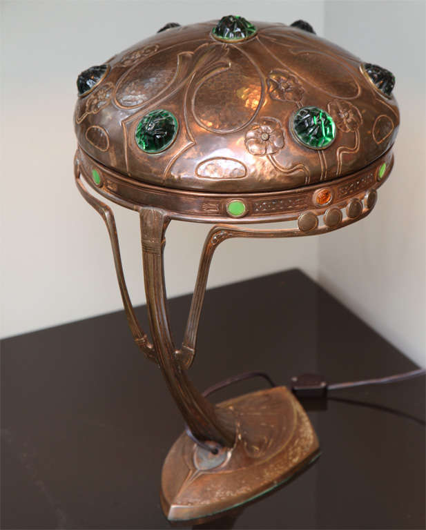 Austrian Copper Arts and Crafts Period Desk Lamp at 1stDibs | copper ...