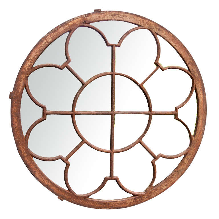 Round Metal Frame Mirror at 1stDibs | round metal framed mirror