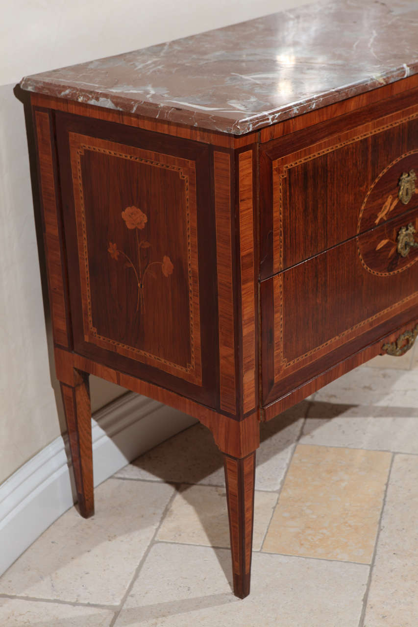 19th Century Italian Commode with Inlay For Sale at 1stDibs