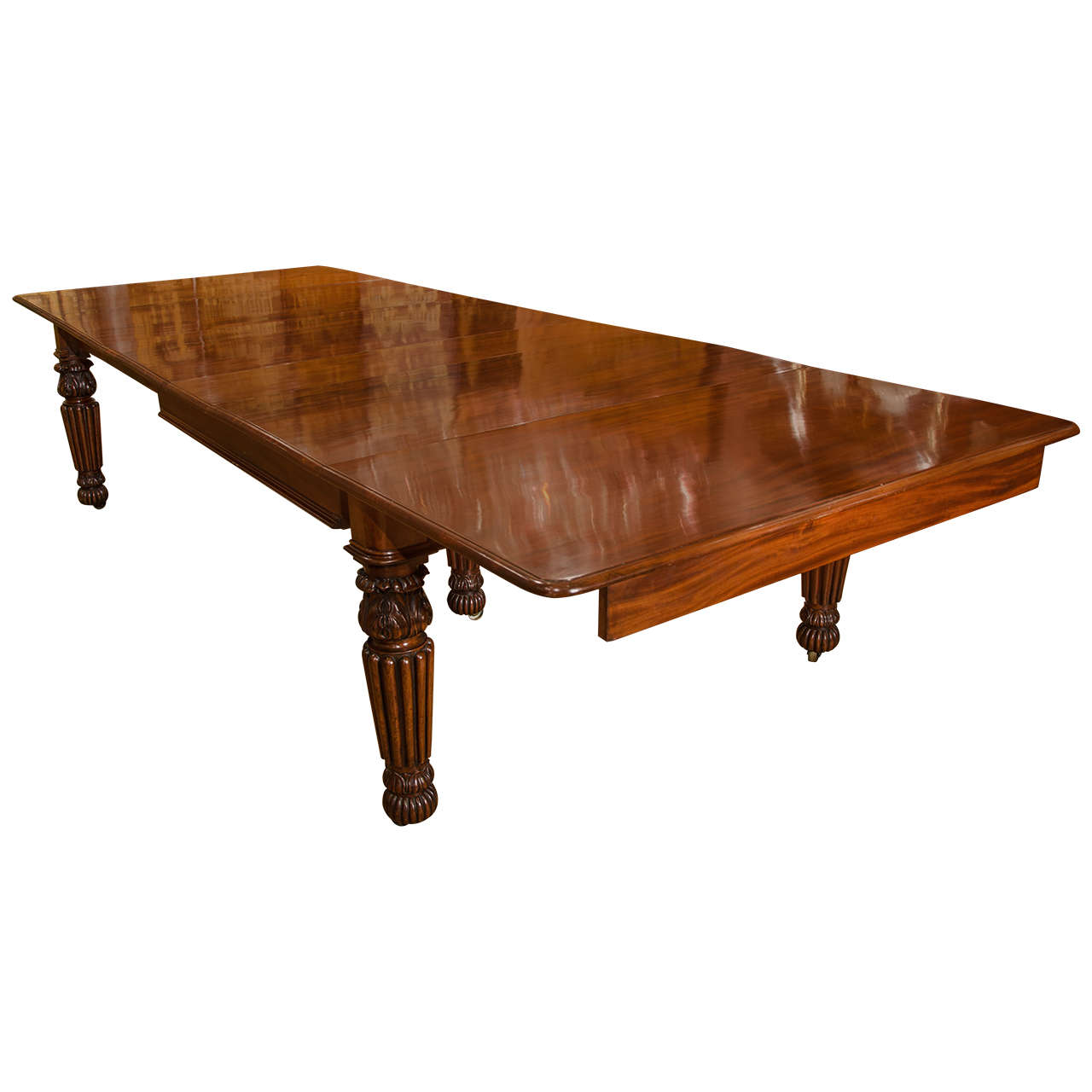 19th Century Mahogany Dining Table with Reeded Legs at 1stDibs | reeded ...