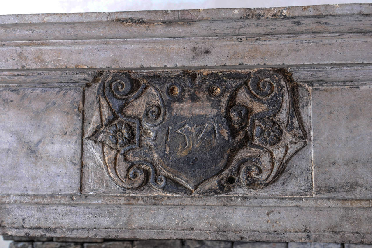 Spectacular 16th Century French Castle Fireplace from Hard French Stone ...