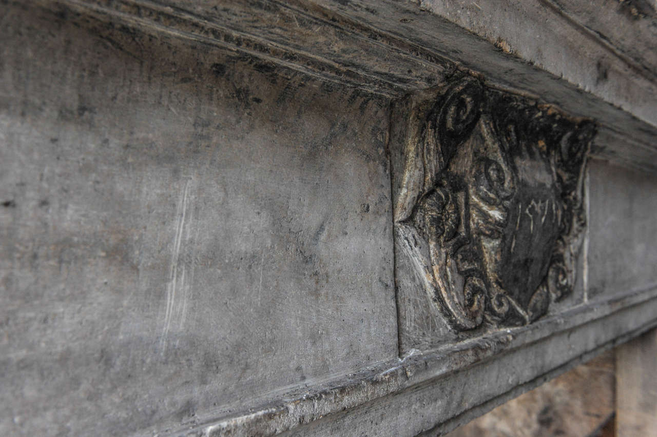 Spectacular 16th Century French Castle Fireplace from Hard French Stone ...