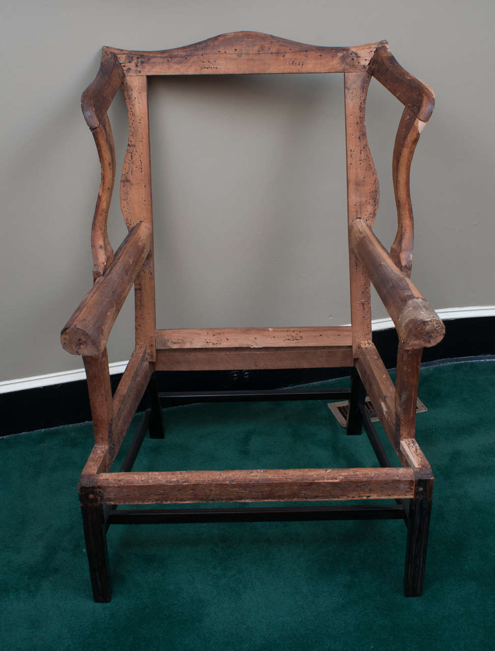 Chippendale Wing Chair Frame at 1stDibs | wing chair frames