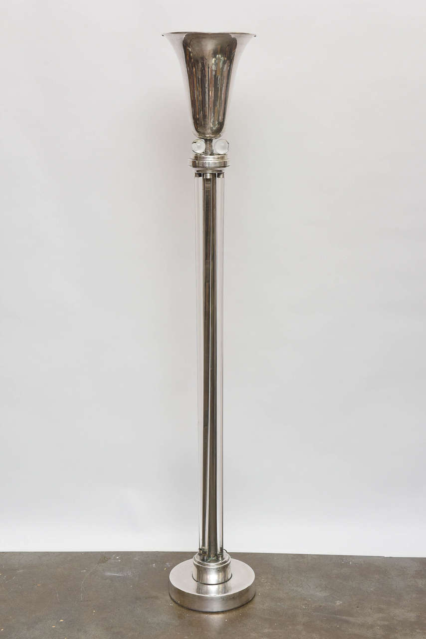 Pair of Extraordinary Art Deco Torchieres at 1stDibs