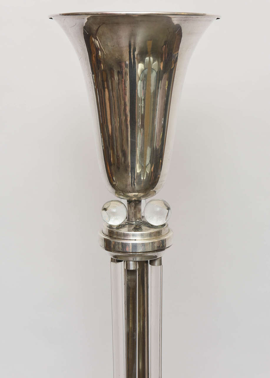 Pair of Extraordinary Art Deco Torchieres at 1stDibs