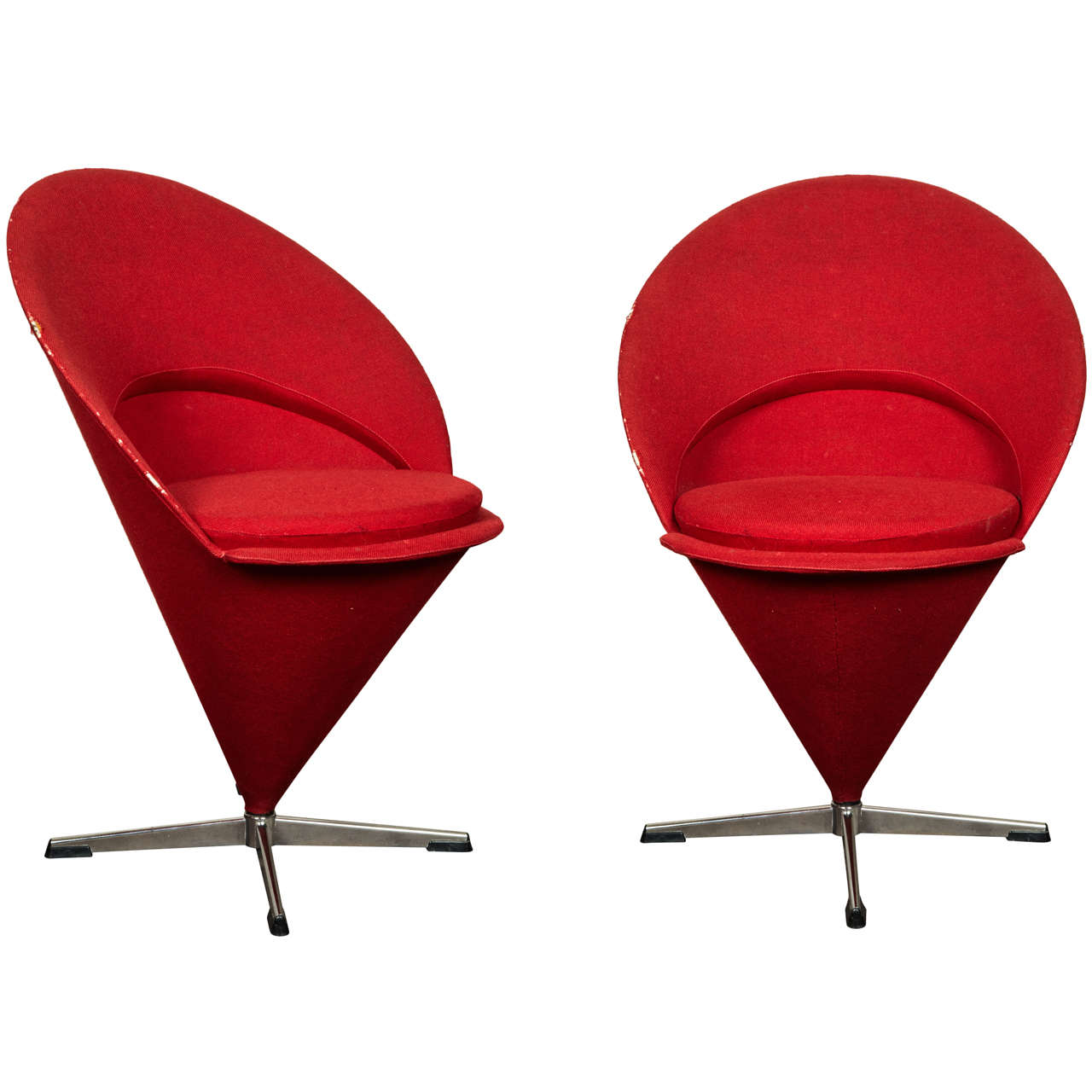 Pair of Cone Chairs, 1958, by Verner Panton (1926-98) at 1stDibs