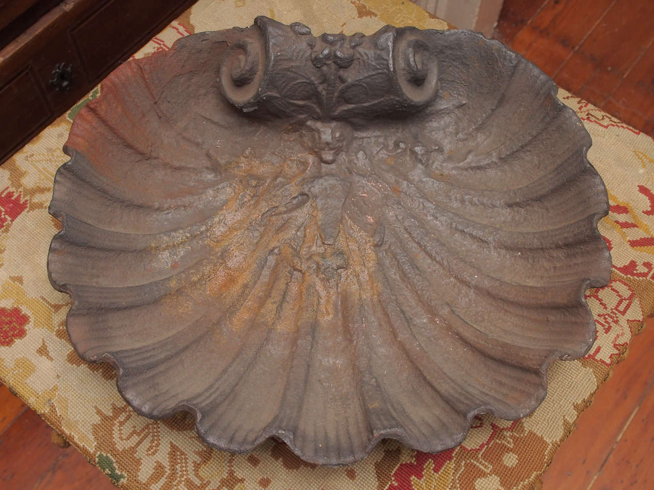 Iron Scallop Shell Basin For Sale at 1stDibs