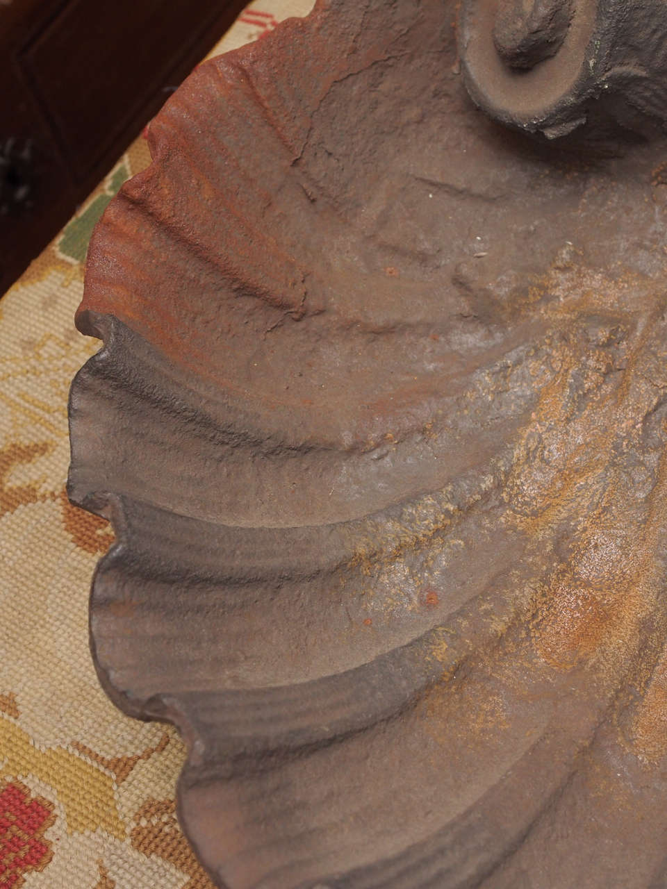 Iron Scallop Shell Basin For Sale at 1stDibs