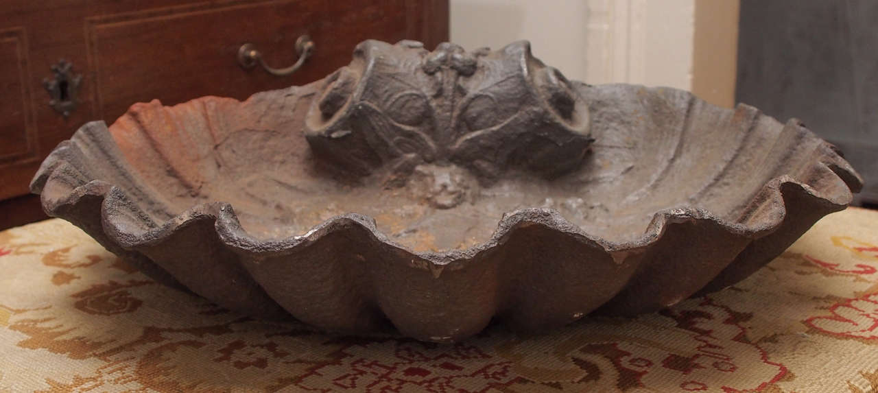 Iron Scallop Shell Basin For Sale at 1stDibs